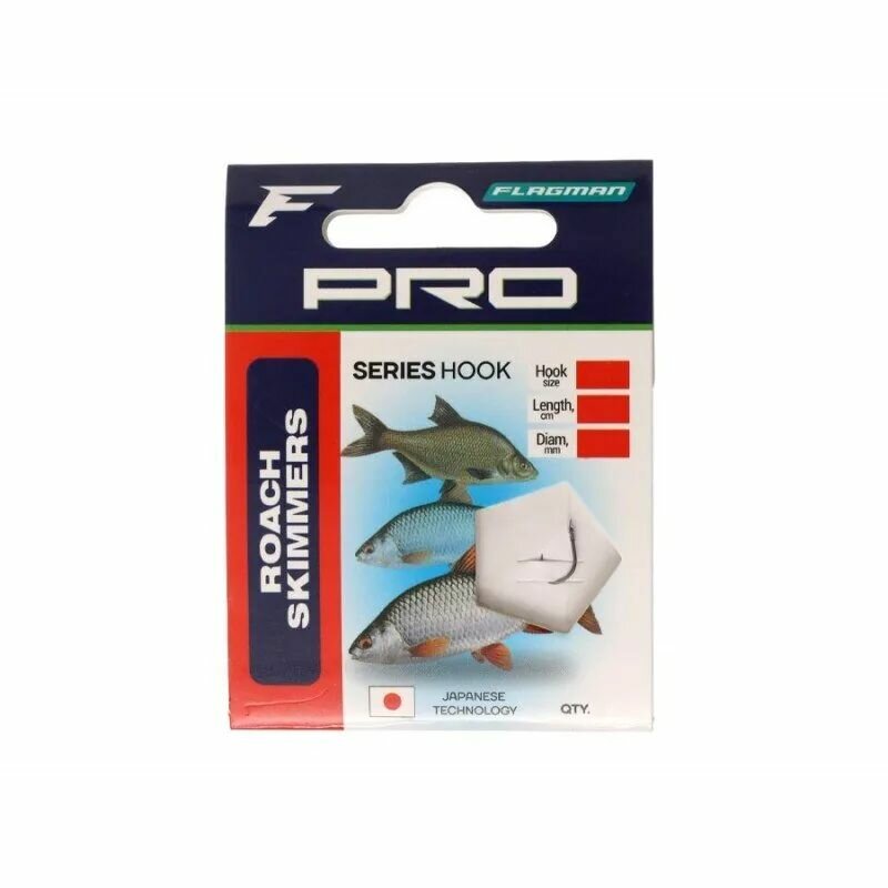 FLAGMAN Поводок готовый Pro Roach Skimmers Hooks N16 d0,14 90см 7шт