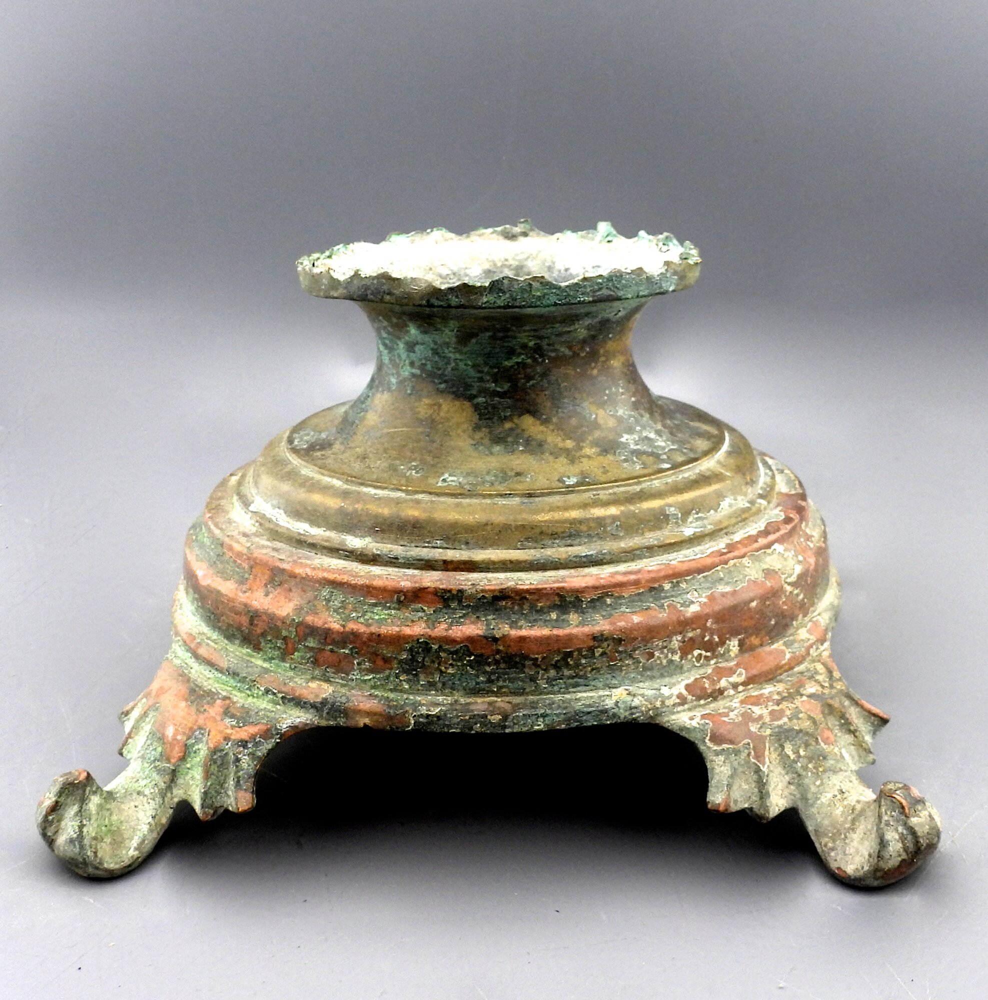 Основание старинного самовара с лючком зольника 19,5х19,5х9 см