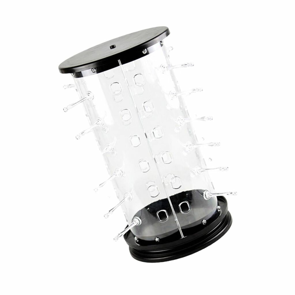 Вращающаяся стойка для солнцезащитных очков, органайзер очков на 360 градусов, вмещает 24/40 пар акриловой текстуры