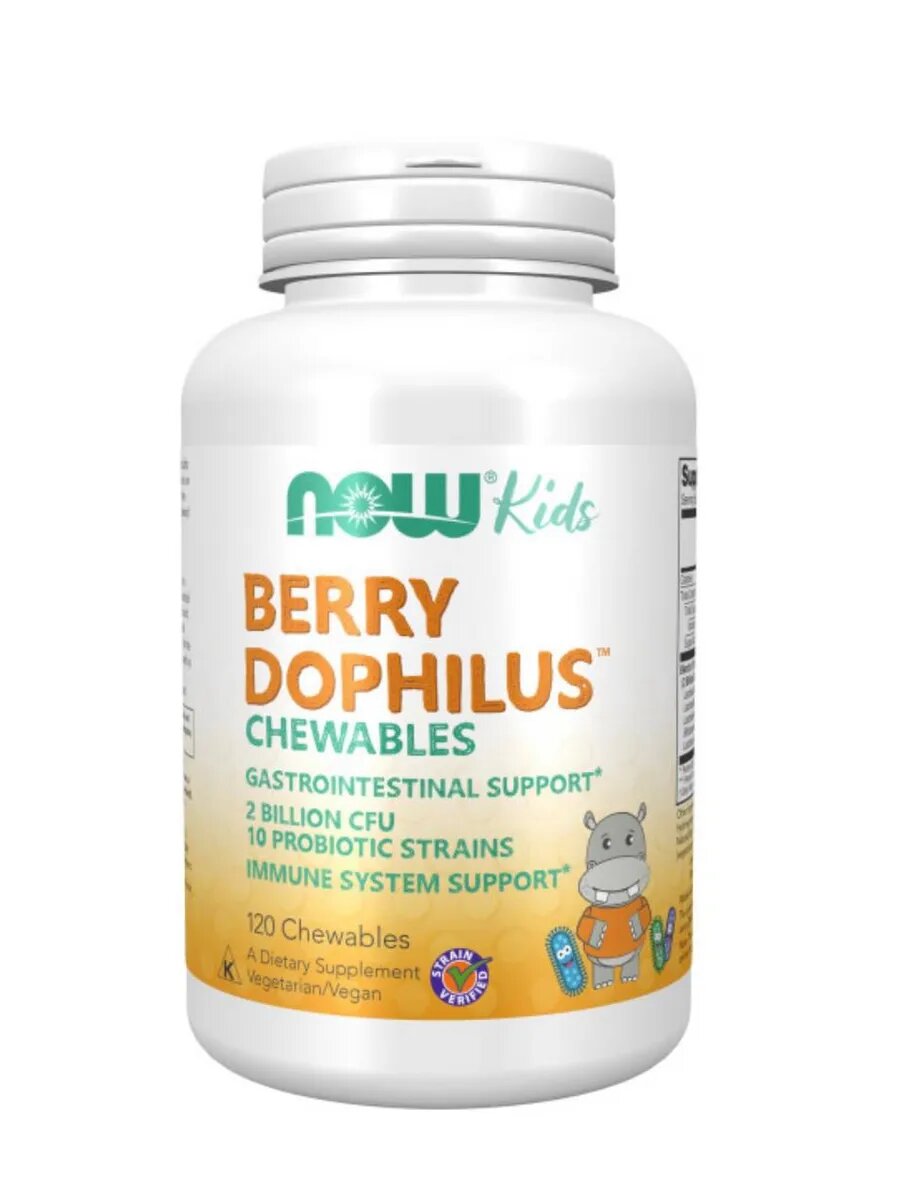 Пробиотический комплекс Berry Dophilus Kids 120 таблеток NOW