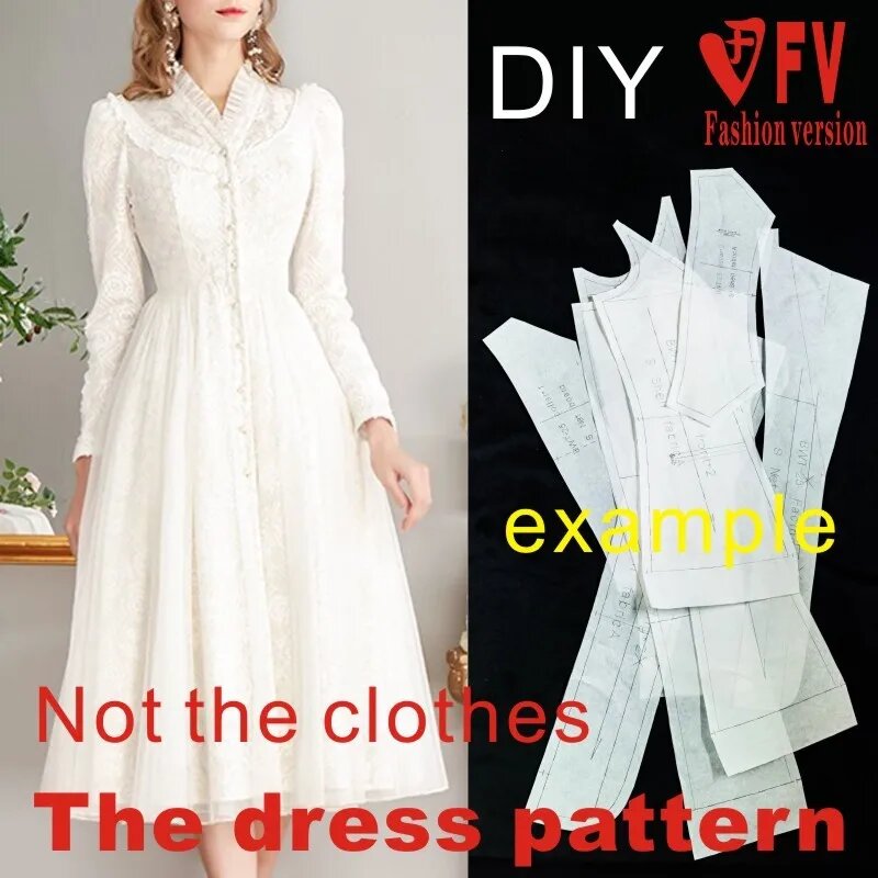 Швейная выкройка платья BLQ-491 Pattern Size 3XL