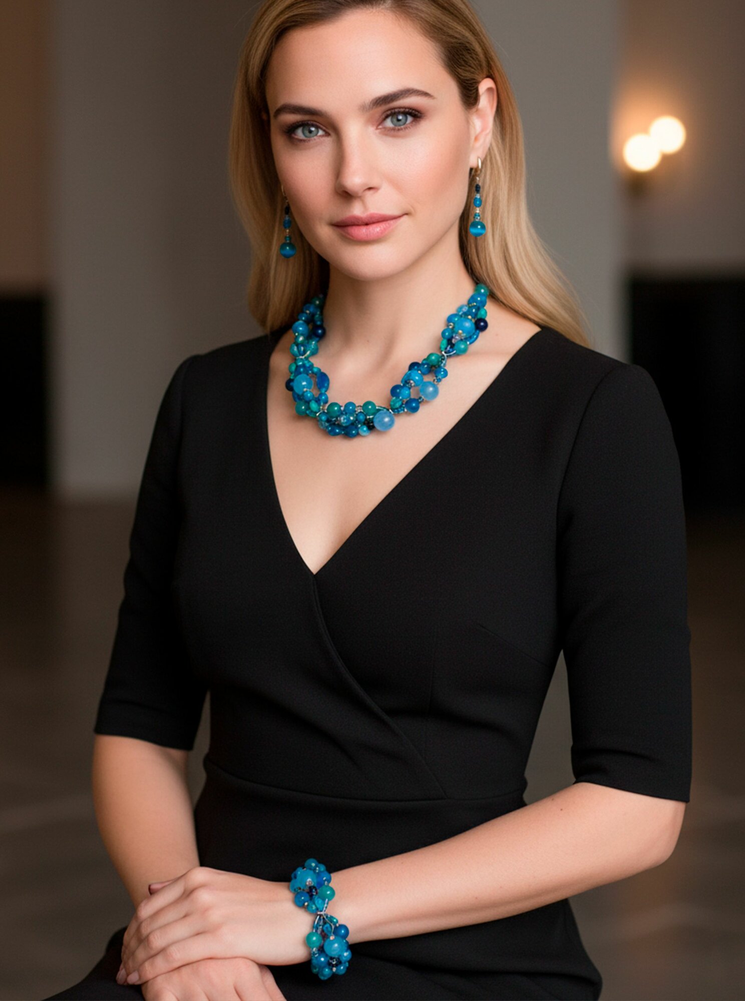 Колье, агат