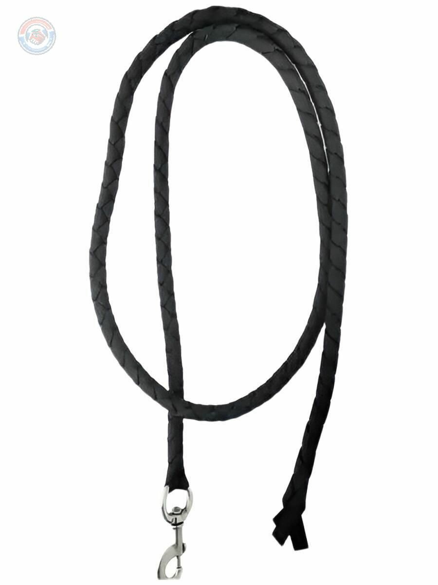 Чумбур для лошади и пони, мягкий универсальный повод 2 метра с карабином, удобный аксессуар для прогулки и дрессировки
