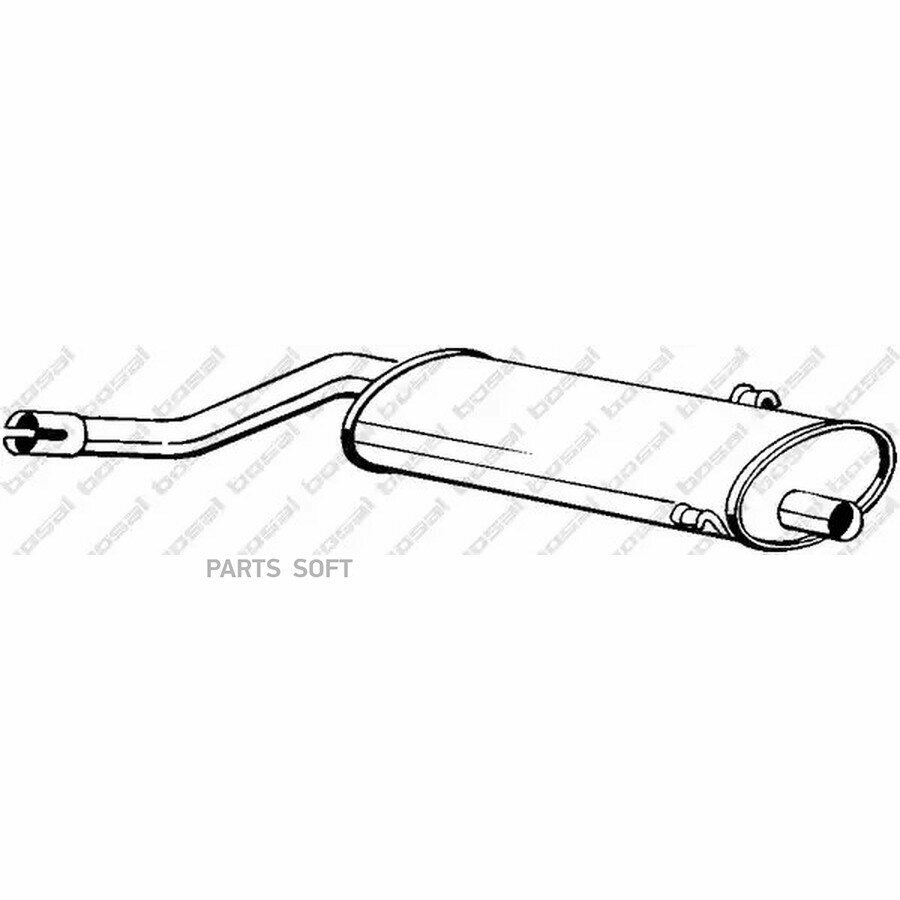 Глушитель выхлопных газов от официального дистрибьютора, BOSAL, артикул 215755