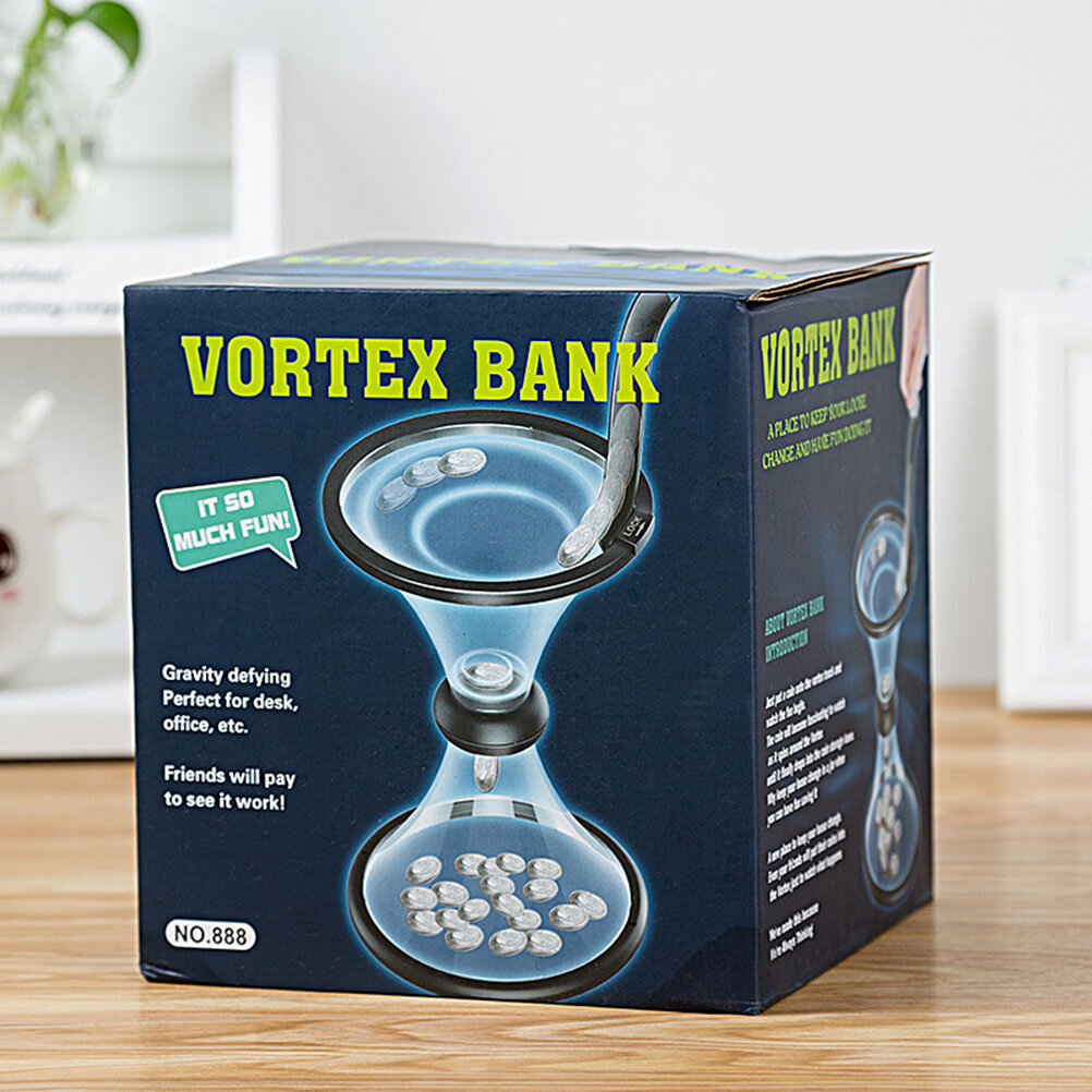 Kids Vortex Piggy Bank Decompression Money Saving Coin Collector Box Gifts