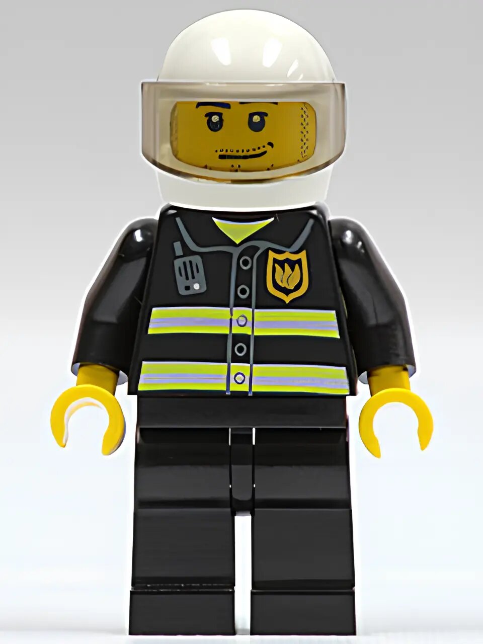 Минифигурка Lego Fire - Reflective Stripes, Black Legs cty0166 U