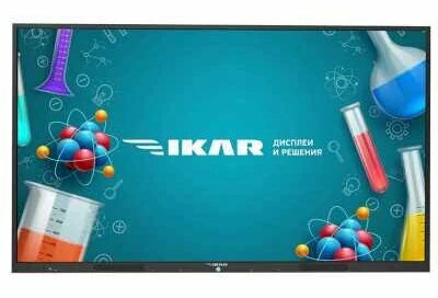 Панель Ikar 65 ПП 65-115-111 черный IPS LED 8ms 16:9 HDMI M/M матовая Piv 4000:1 500cd 178гр/178гр 3