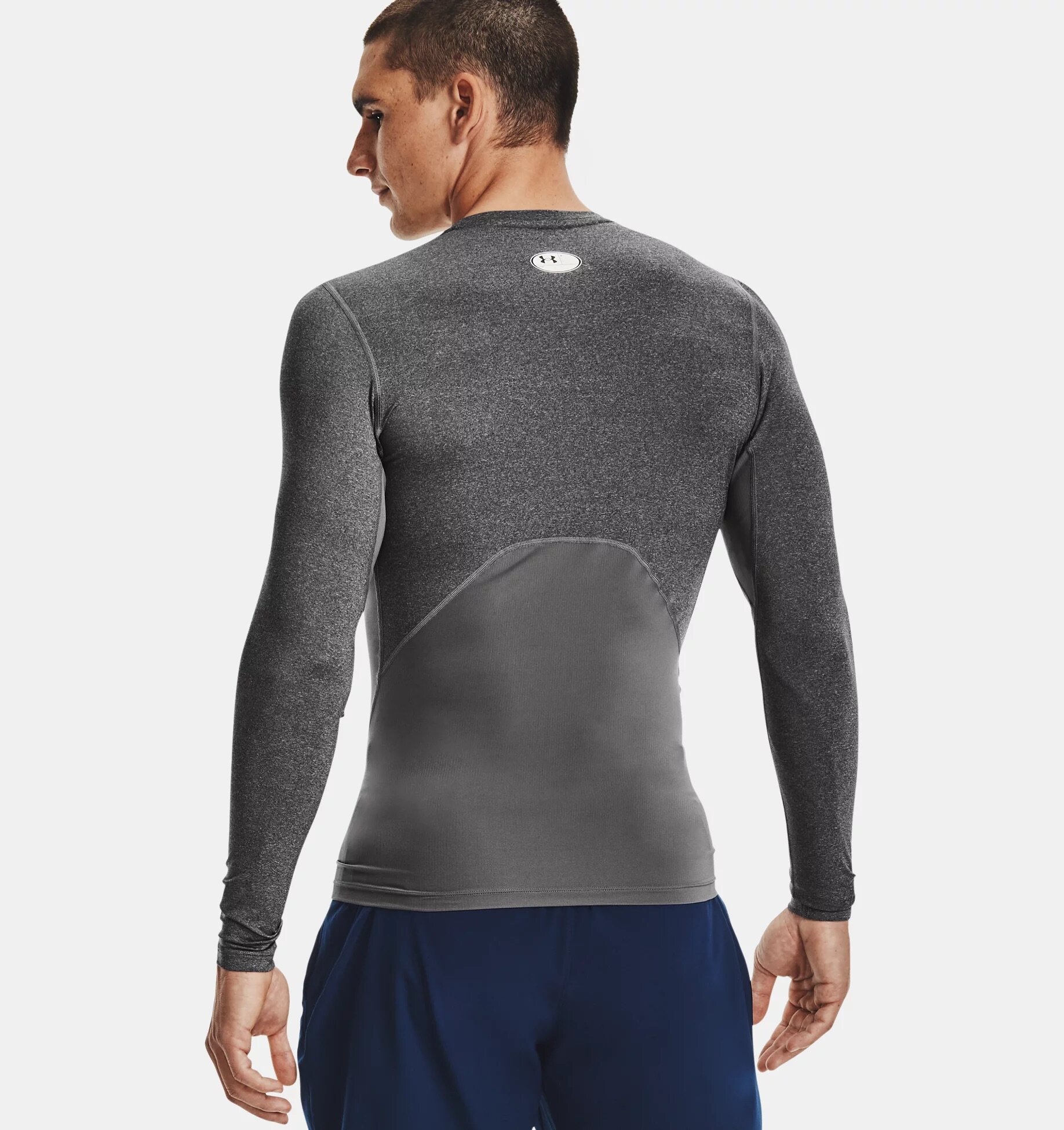 Лонгслив спортивный Under Armour HeatGear, размер SM, , серый — фото 1