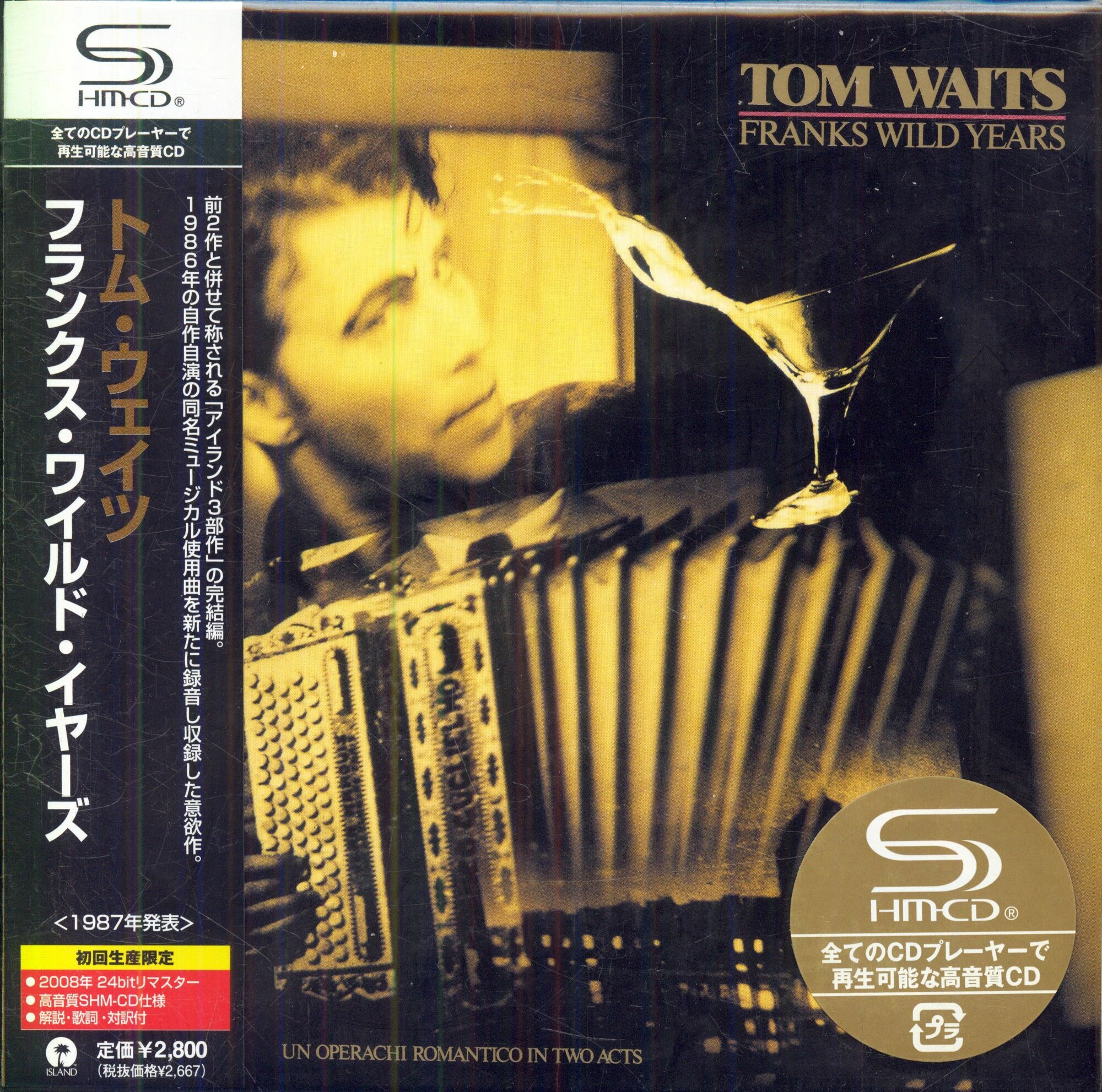 Tom Waits. Franks Wild Years (SHM-CD, Paper Sleeve, Limited Edition, Japan, Island Records, UICY-93710, 2008, новый импортн. компакт-диск в заводской упаковке) CD