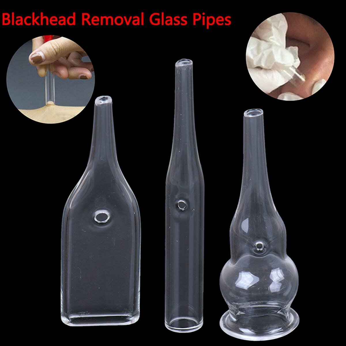 3Style Blackhead Remover Glass Tube Facial Pore Cleaner Beauty Machine Vacuum Assisting Facial Care Accessories