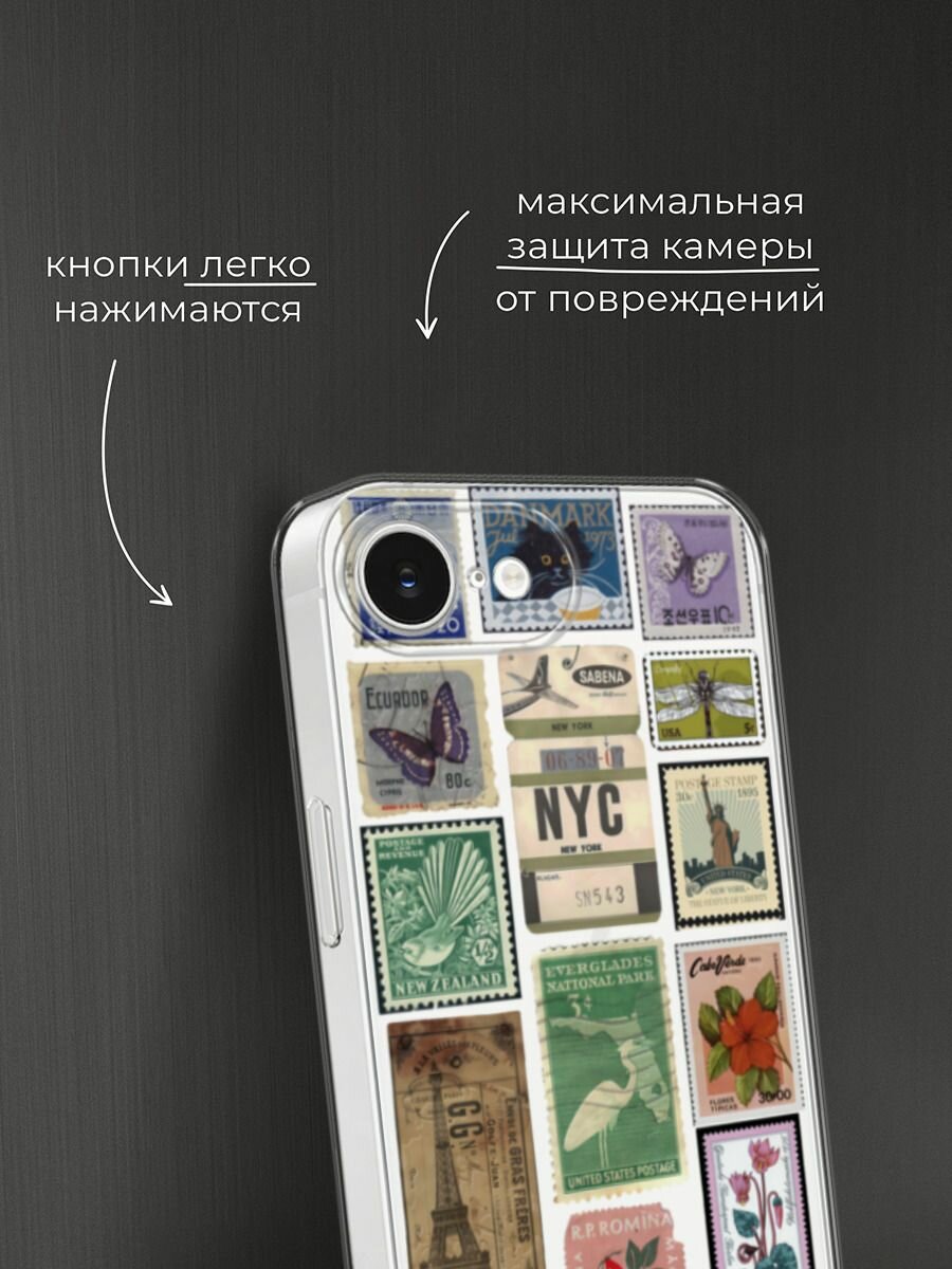 Силиконовый чехол на Apple iPhone 16e/17e / Айфон 16е/17e с принтом Марки — фото 1