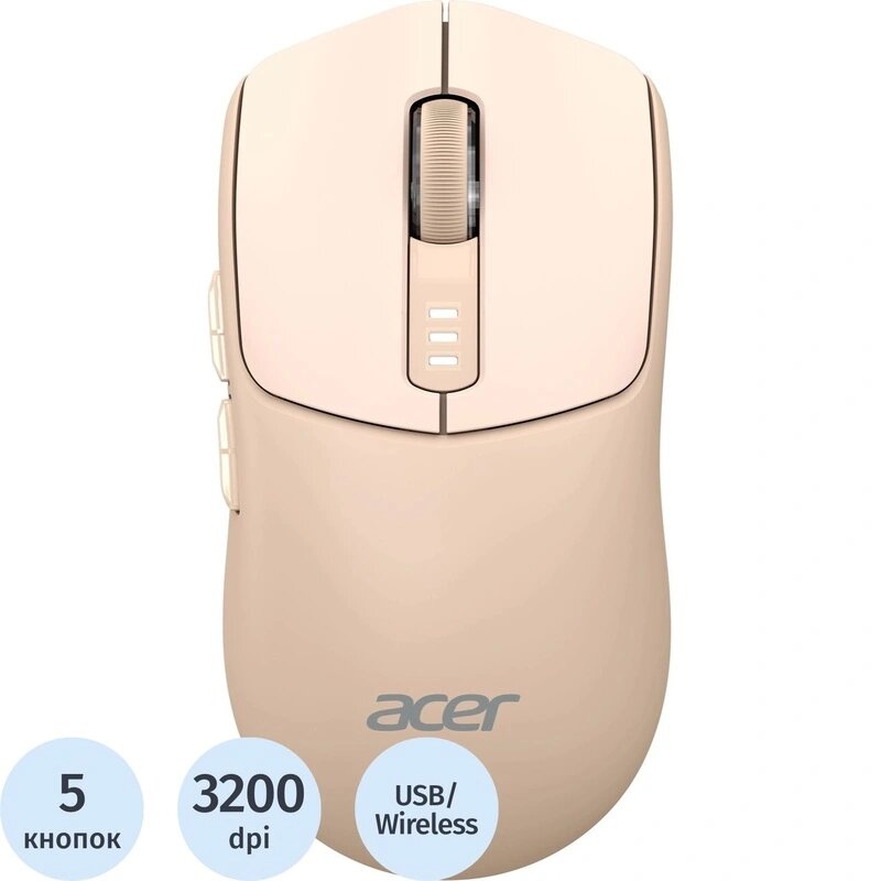 Мышь беспроводная Acer OMR312 розовая (ZL. MCECC.036)