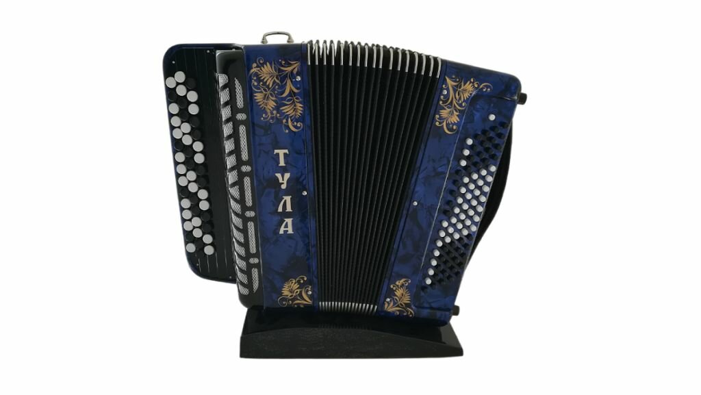 BN-41-BL Баян ученический двухголосный "Тула" 46х80-II, синий, Тульская гармонь