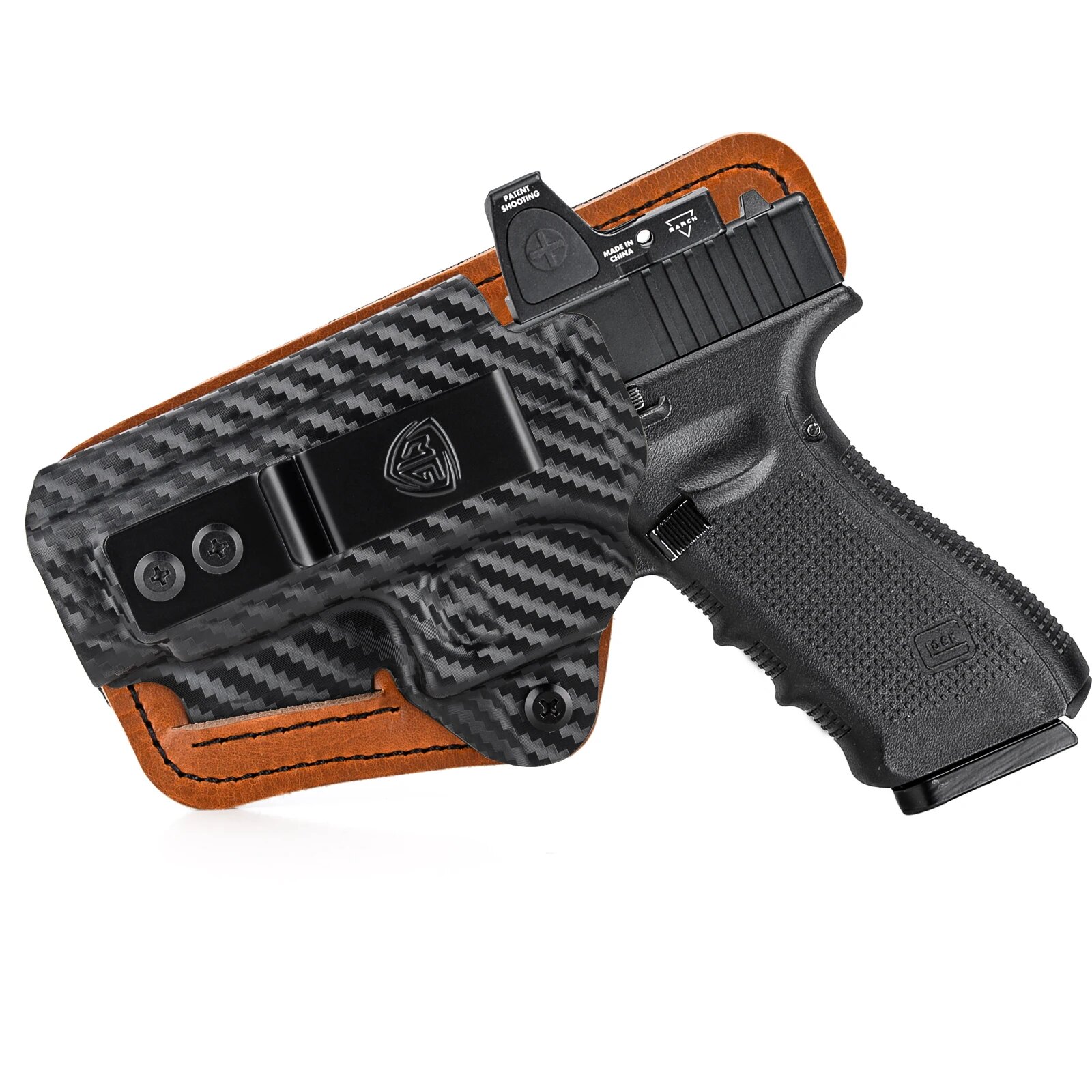 Кобура G17 с удобной пенопластовой подушечкой IWB Kydex Кожаная гибридная кобура для Glock 17 22 31 47 Red Dot Optics Внутренняя скрытая переноска