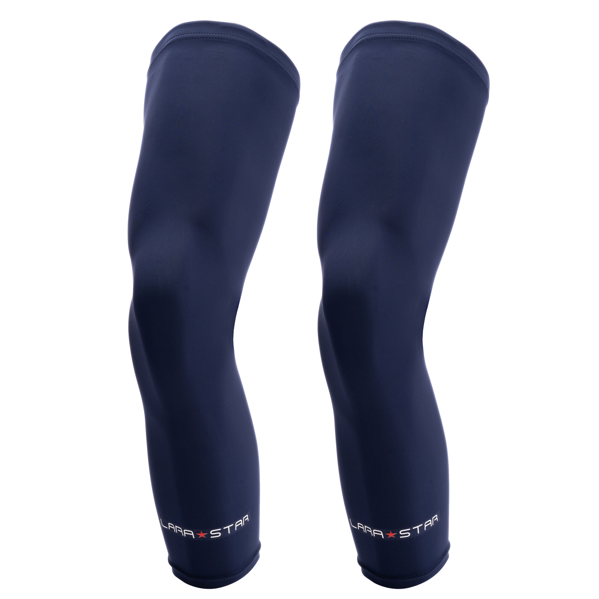 Защита голени унисекс LARA STAR для бадминтона, баскетбола и бега, L EU, basic/matte navy, 1 пара, с