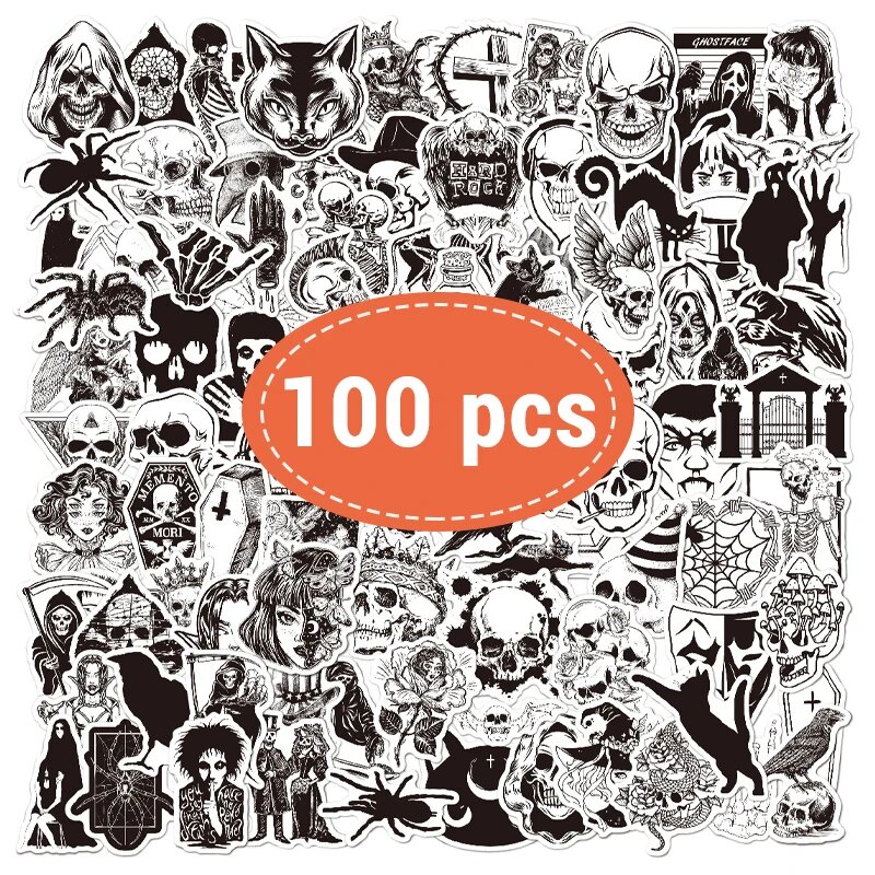 Готические наклейки 100 шт