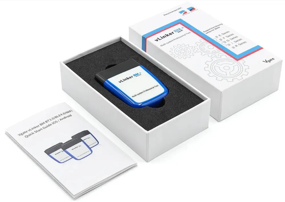 Автомобильный диагностический сканер Vgate vLinker BM + ELM327 V2.2 wifi для BMW OBD 2
