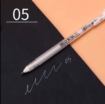 Sakura Ручка Гелевая, толщина линии: 0.3 мм, цвет: Белый, 1 шт.