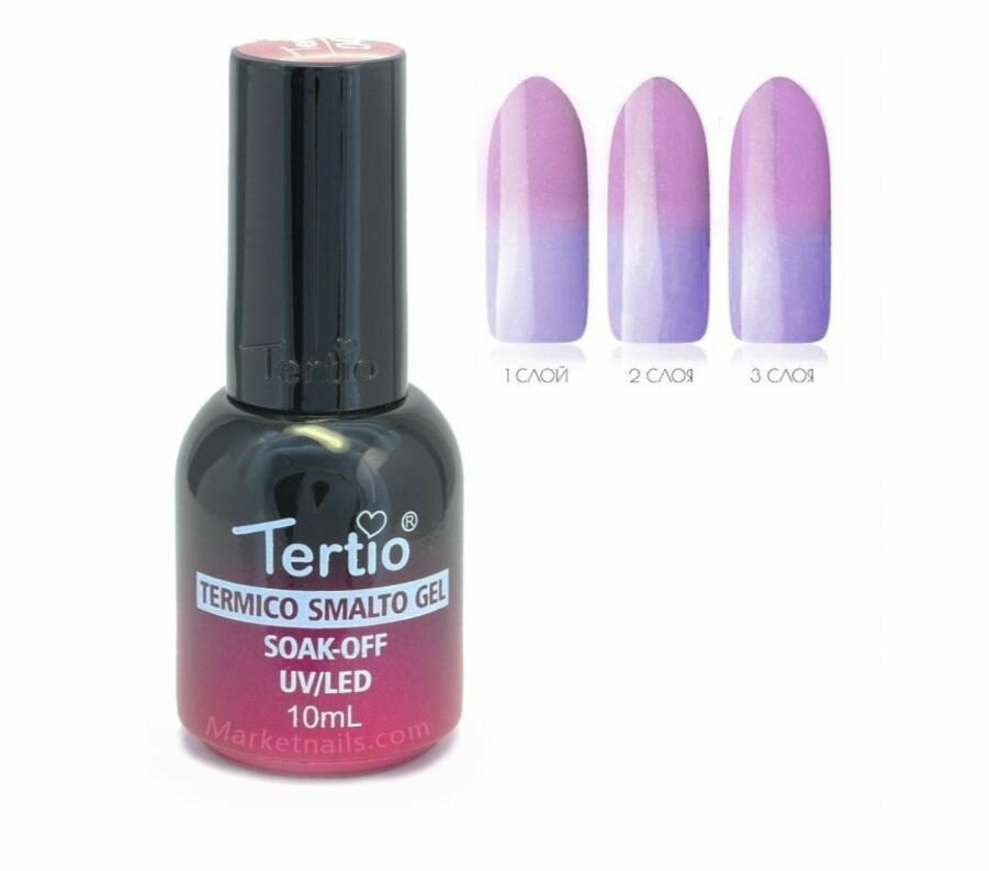 Tertio Термо Гель лак №031 10 мл Голубой с шиммером