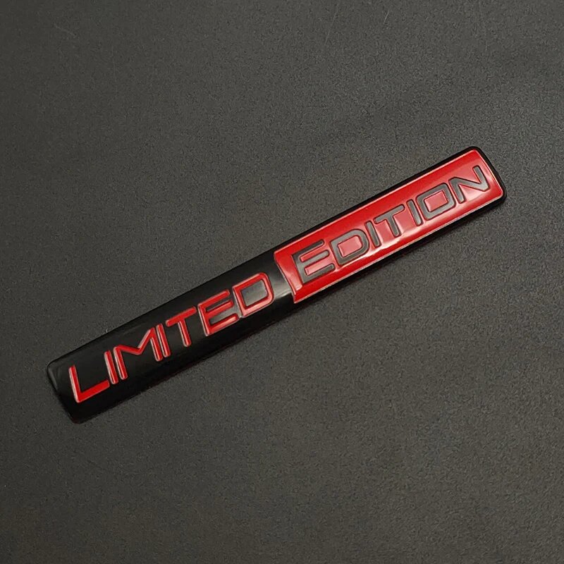 Ограниченная Серия Алюминиевой Эмблемы С Логотипом Автомобиля, Наклейка Для Украшения Black Red