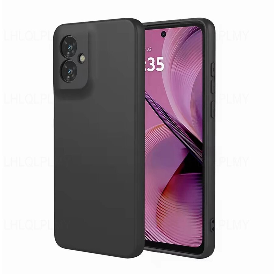 Чехол для Motorola Moto G54 5G из жидкого силикона, черный