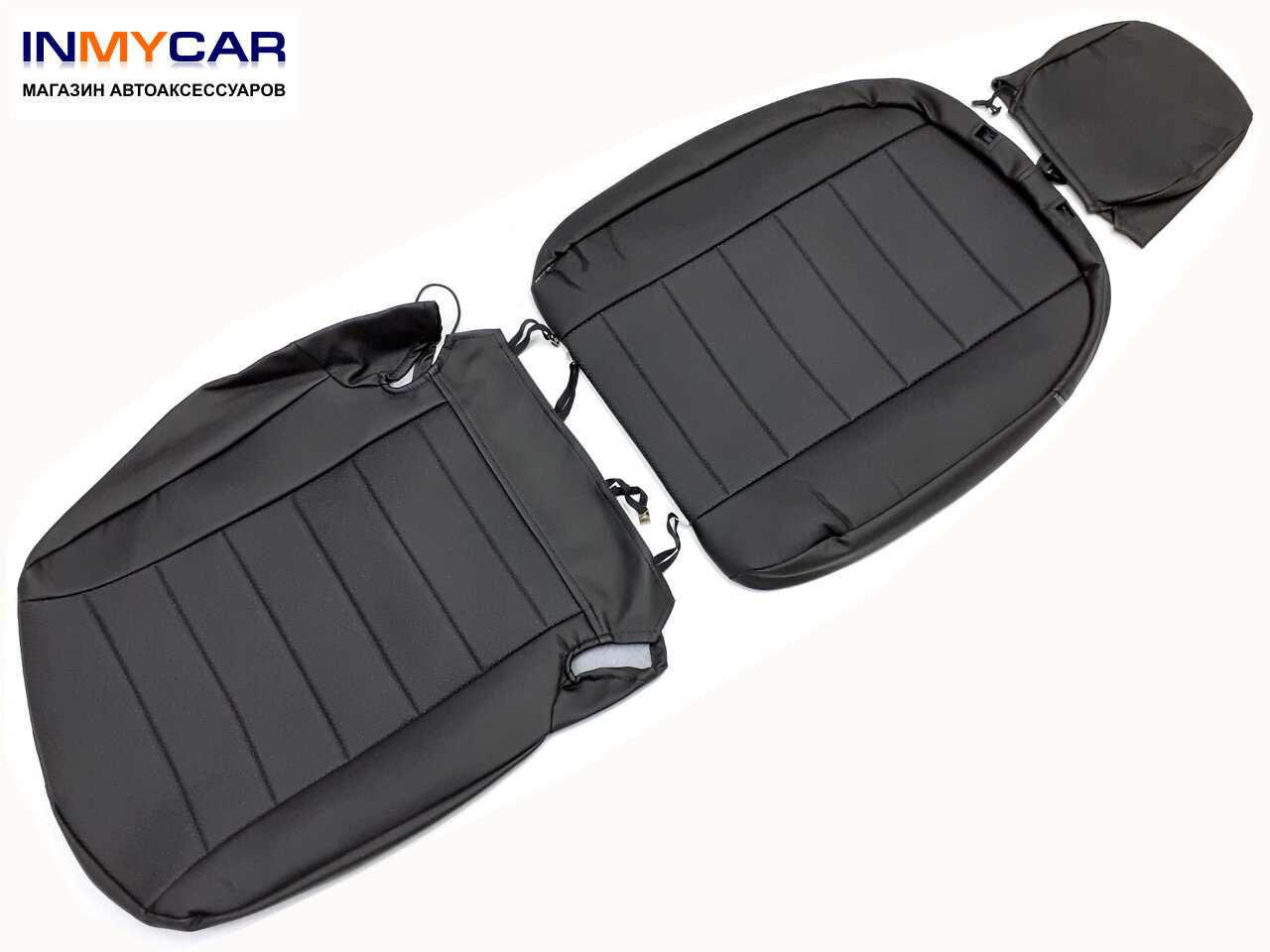 Чехлы из экокожи для Renault Logan II 40/60 / Sandero II (без подушек безопасности) c 14г, Автопилот