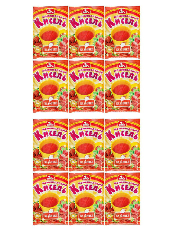 Preston Кисель, клубника, 30 г, 12 шт