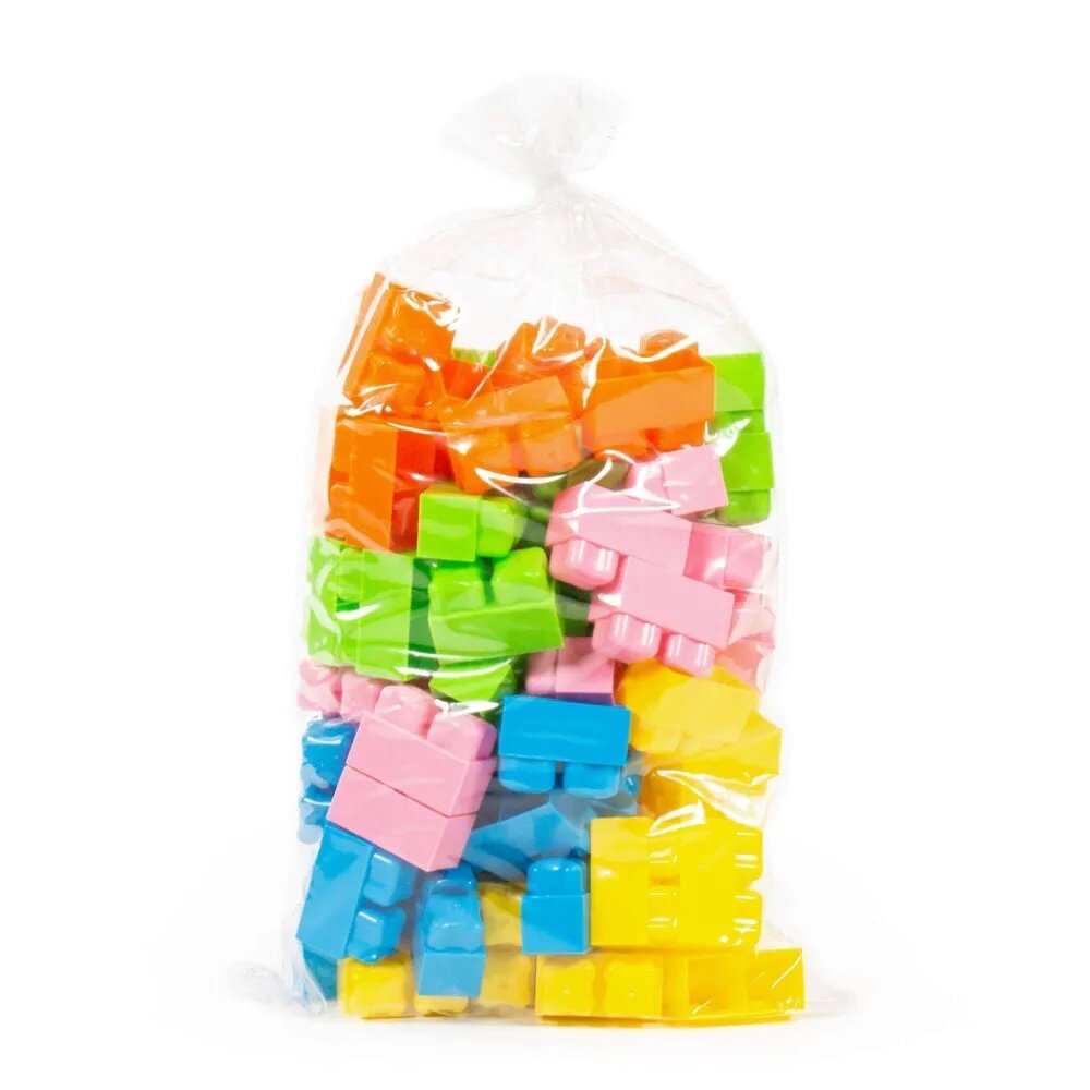 Конструктор пластмассовый "Малютка", 80 элементов в пакете