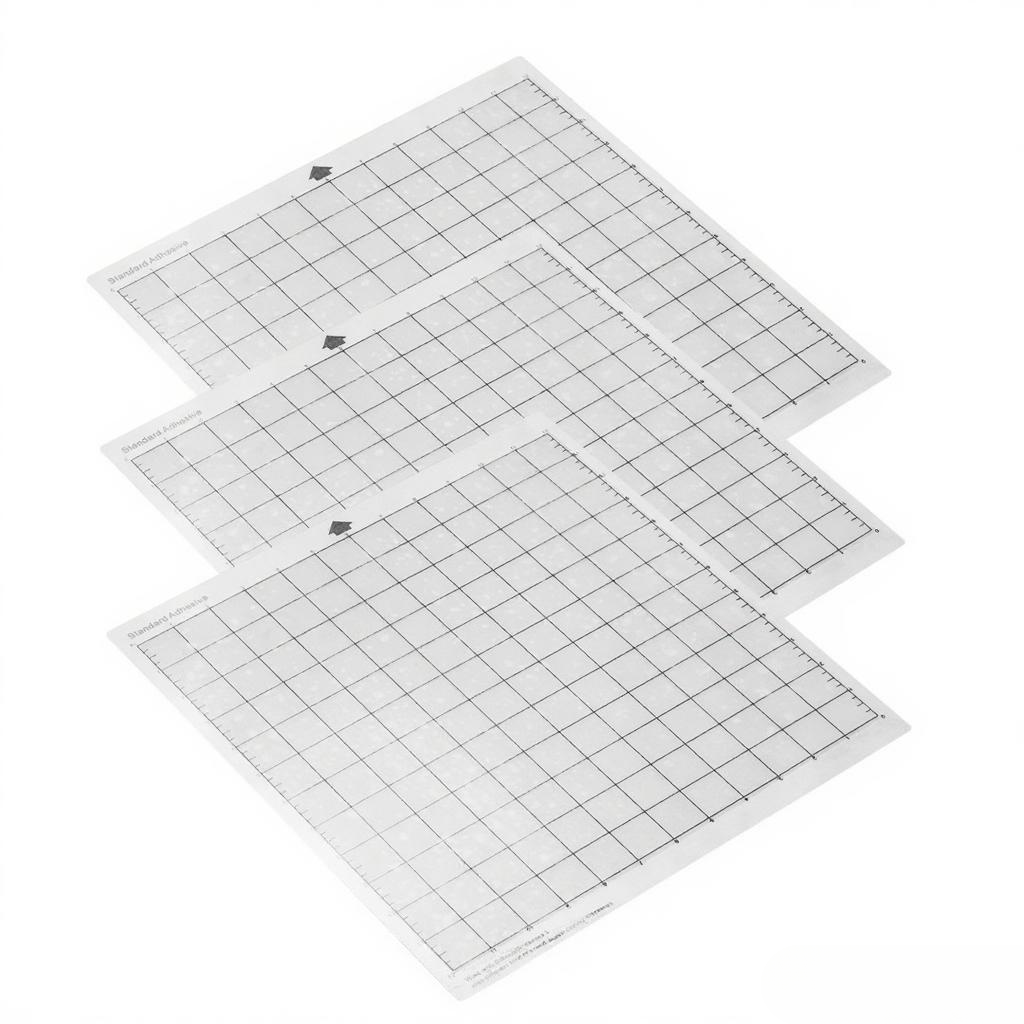 Специальная подложка для режущего станка 12 дюймов, измерительная сетка, замена, полупрозрачный материал PP, коврик с клейкой основой, с прозрачной пленкой для режущего плоттера Silhouette Cameo, 3 шт.