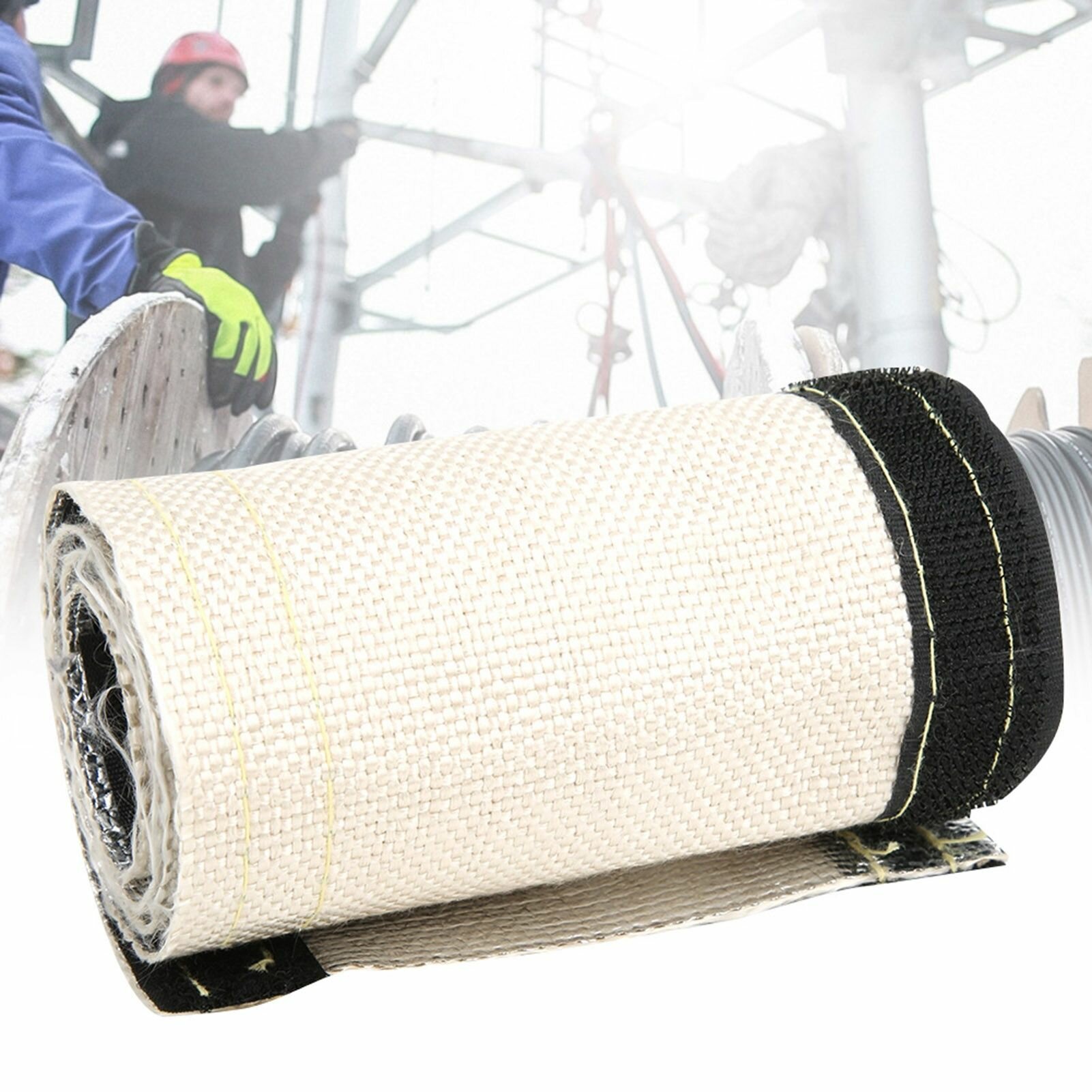 Изолированный чехол для провода и шланга, серый/белый, защита от тепла, 600x106 мм