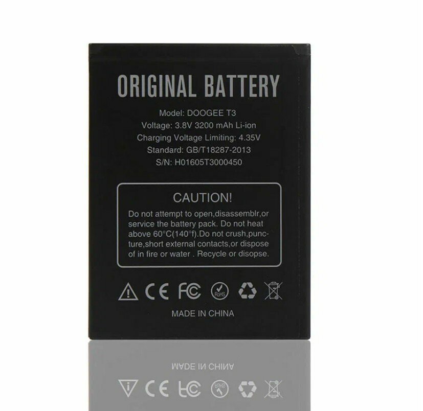 Аккумуляторная батарея MyPads, для DOOGEE T3, Li-Ion, 3200 мА·ч, 3,8 В