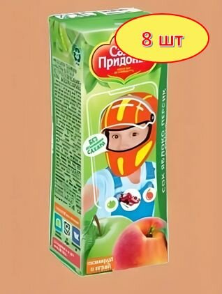 Сок детский "Сады Придонья", Яблоко - Персик, 200 мл. 8 шт.