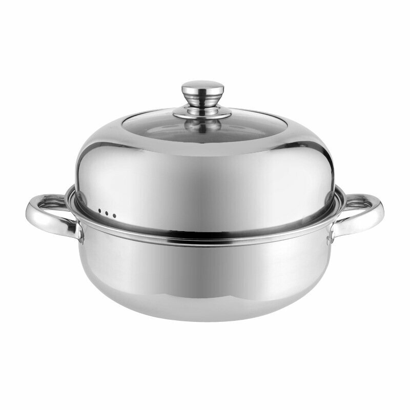 Трехслойная пароварка из нержавеющей стали для приготовления булочек, двухслойная маленькая газовая плита с двумя