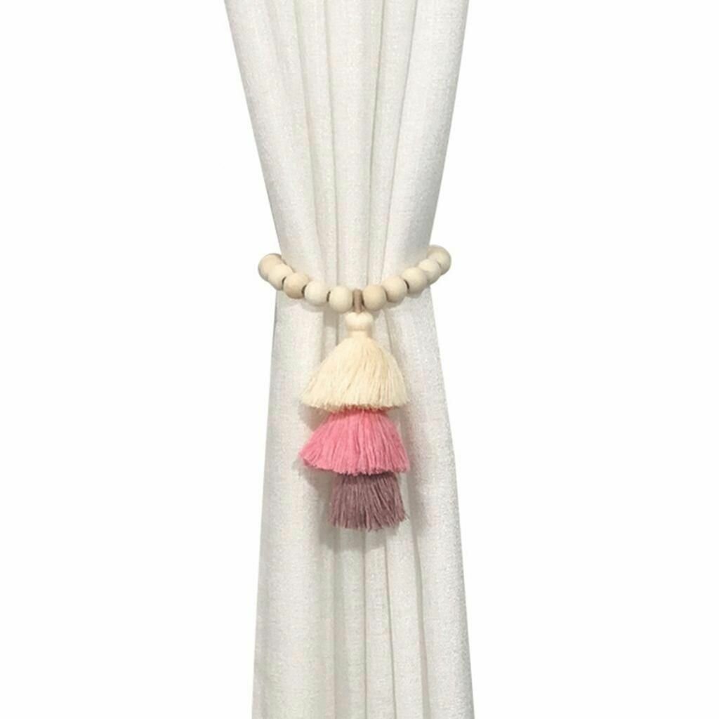 Деревянные бусины для штор, подхваты, магнитные присоски, подхваты стен, спальни, столовой