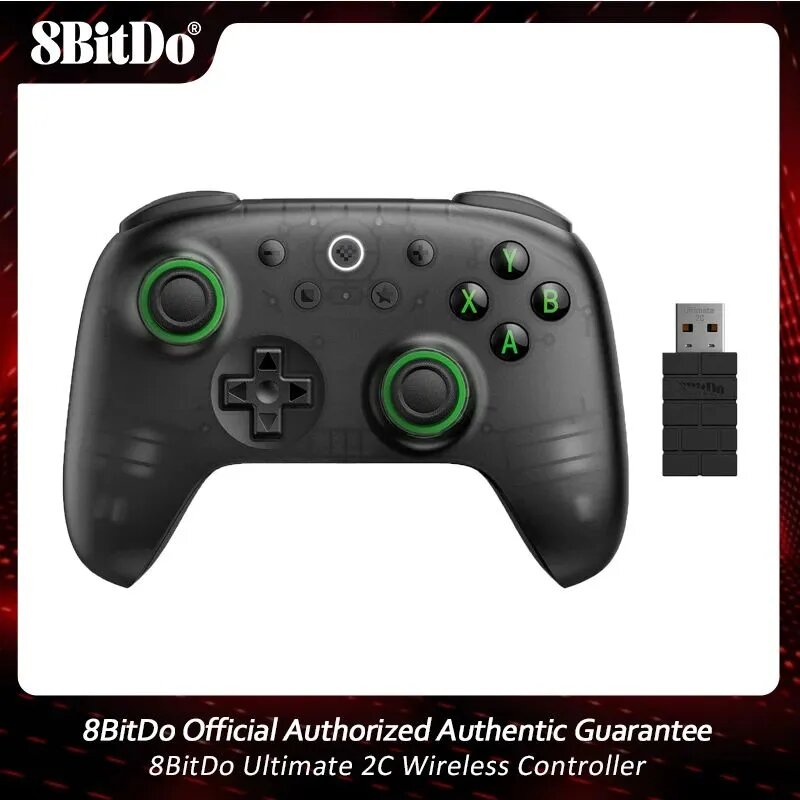 8BitDo Ultimate 2C Беспроводный контроллер Gamepad с Hall Joystick для ПК Windows 10/11 Steam Deck Raspberry Pi Android