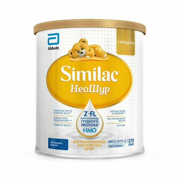 Смесь сухая молочная для недоношенных и маловесных детей с рождения НеоШур Similac/Симилак банка 370г