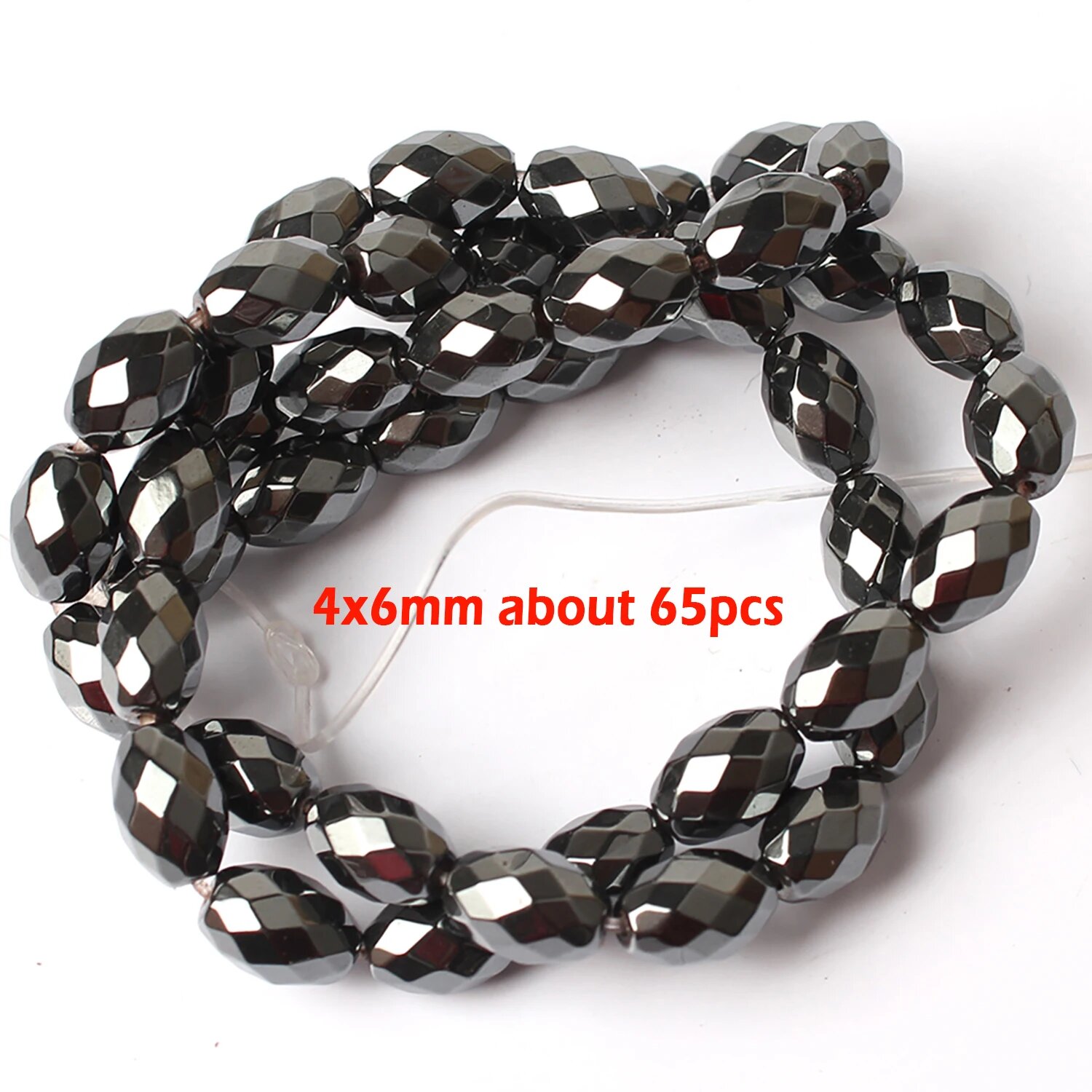 TANANTA черные гематитовые бусины type14-4x6mm