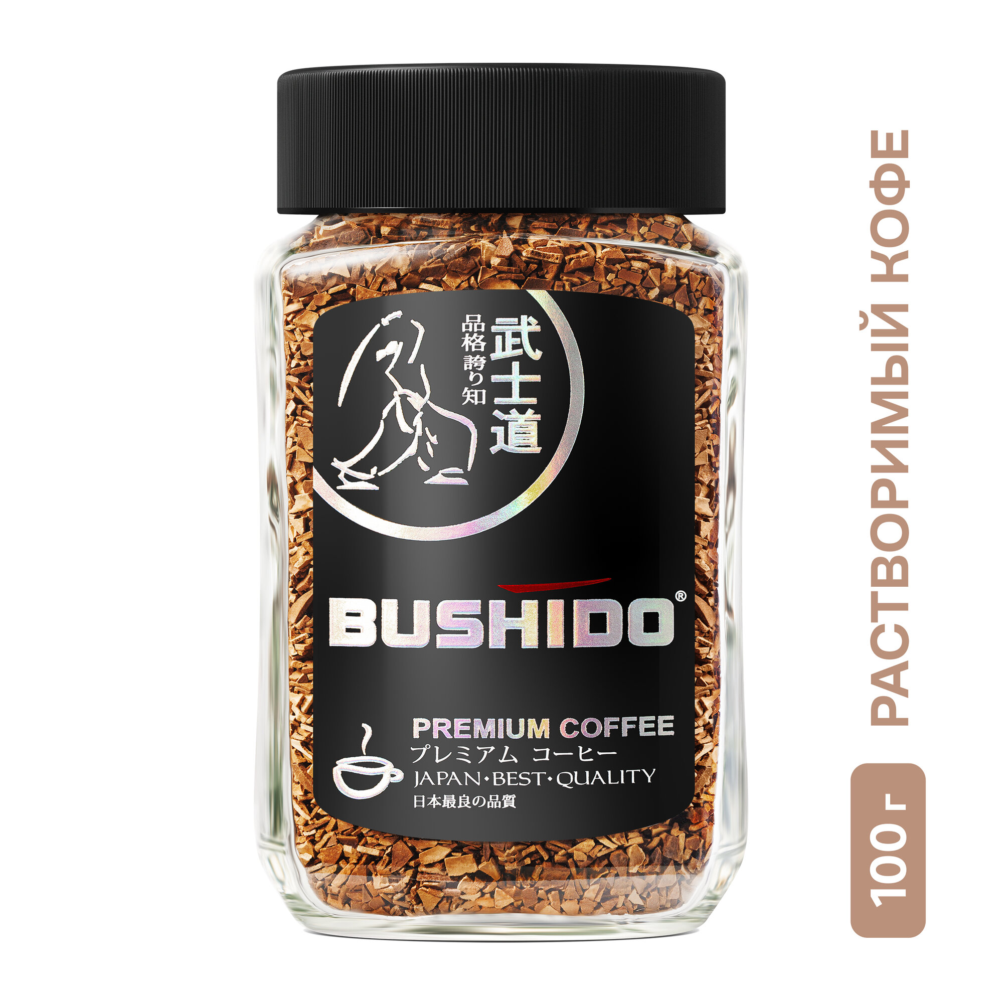 BUSHIDO Black Katana Кофе сублимированный стекл. банка 100г.