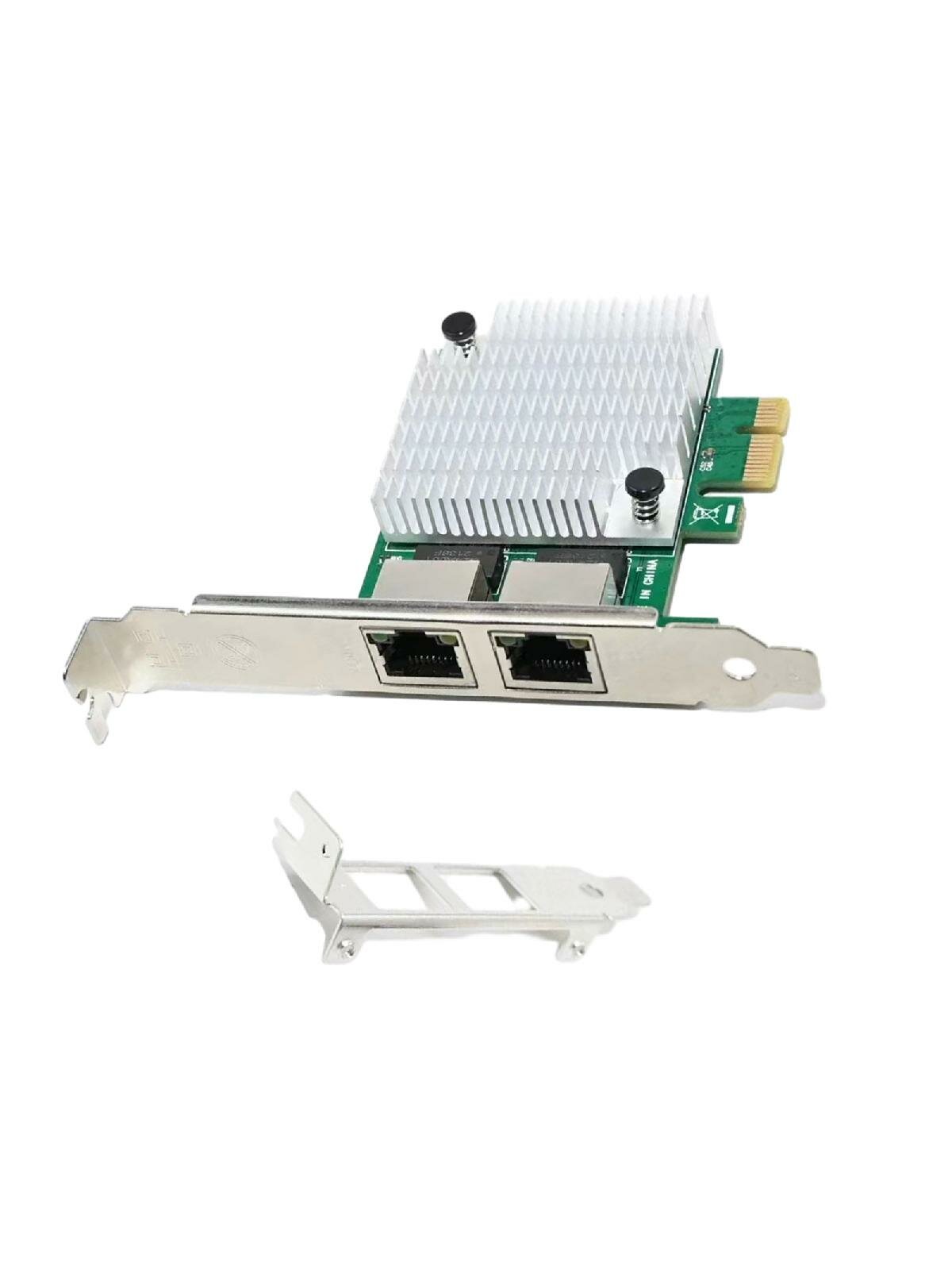 Двухпортовая гигабитная сетевая карта RTL8111F PCI e x1