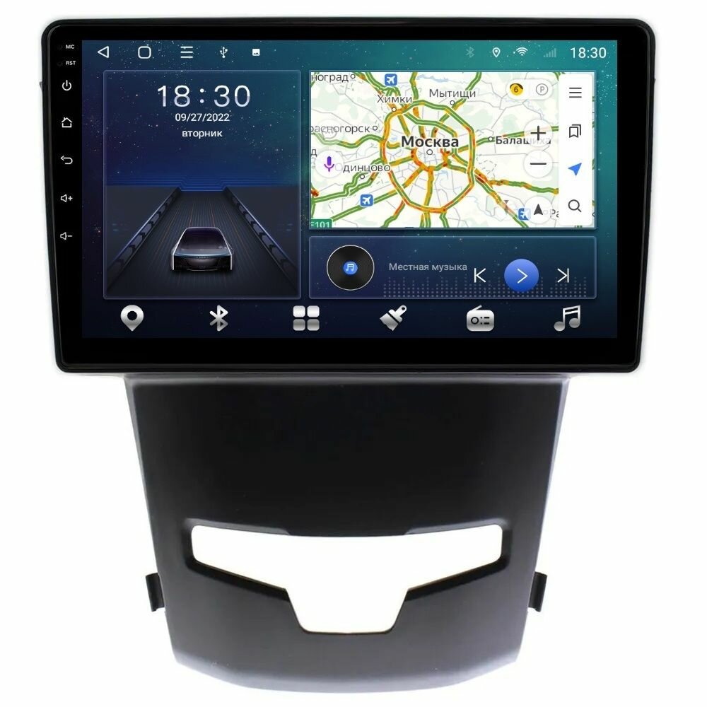 Магнитола CRS-300 SsangYong Actyon 2 2013-2022 - Android 13 - Процессор 8 ядер - Carplay - DSP 36 полос - 4G(Sim)