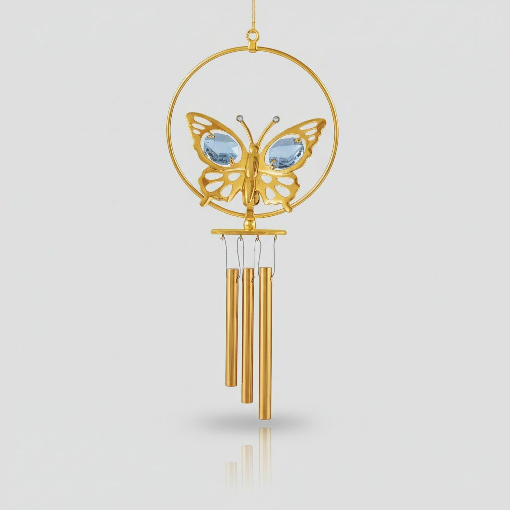 Поющий ветерок Бабочка A4732 Crystal Temptations, Металл, кристалл