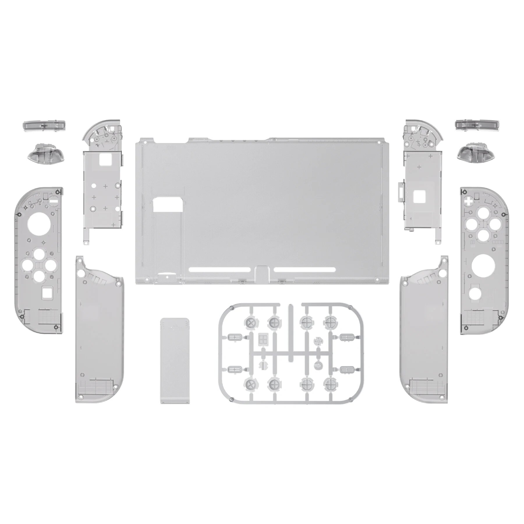 Корпус для Nintendo Switch, серый, Clear Black