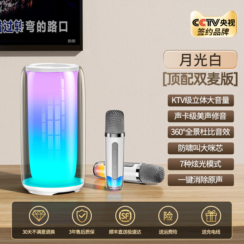 Караоке-система с микрофоном, Bluetooth, беспроводная, домашний KTV, все в одном