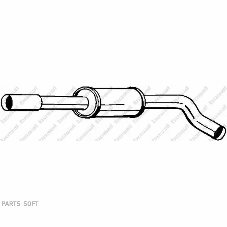 Глушитель SKODA Octavia средняя часть BOSAL от официального дистрибьютора, BOSAL, артикул 220663