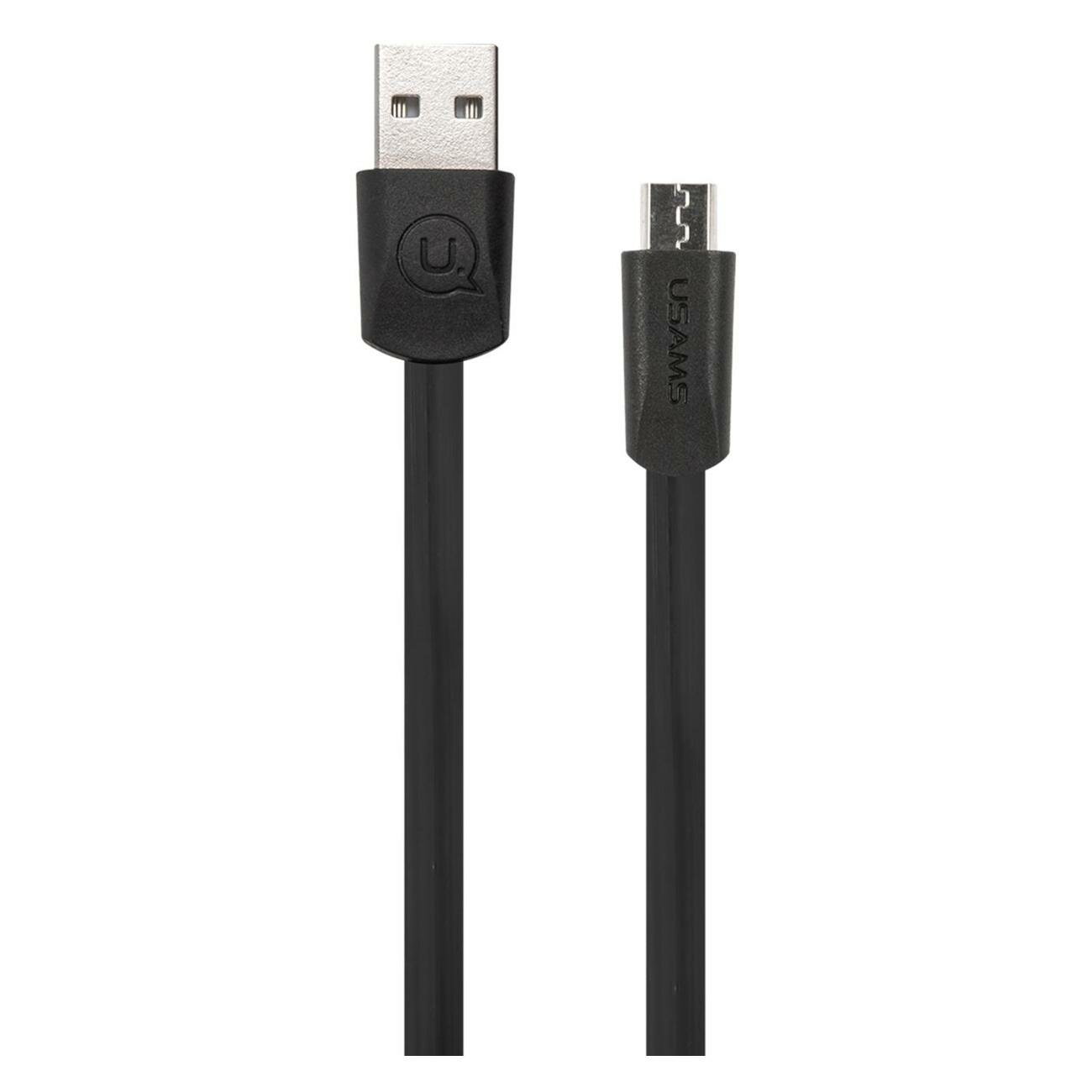 Кабель для смартфона, телефона Usams U2 USB-A/microUSB, Slim, Black (УТ000019987)