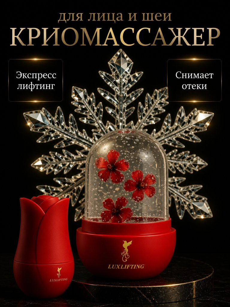 Криомассажер для лица ледяная криосфера