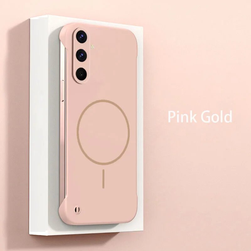 Розовый чехол Magsafe для Samsung Galaxy A56 5G, Gold