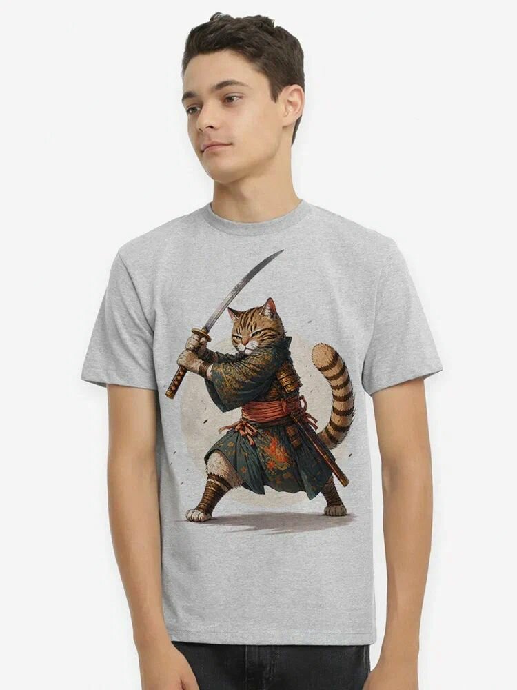Футболка Dream Shirts Кот Самурай / Мужская