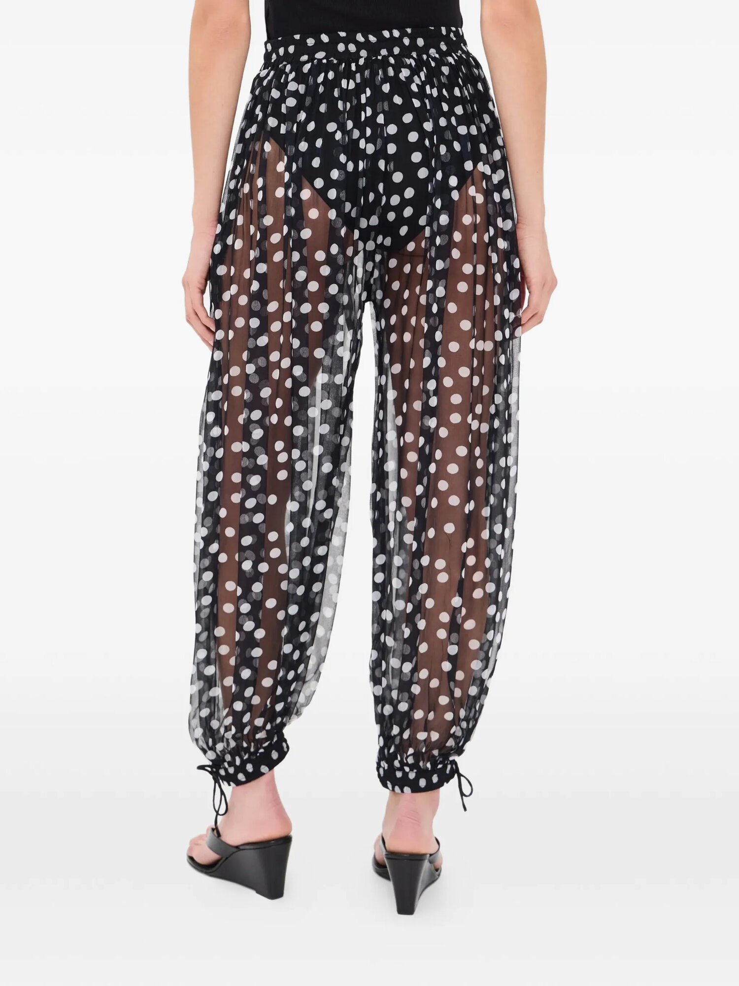 Брюки Leslie Amon Polka-dot trousers, размер S, black/black — фото 1