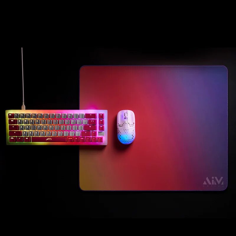 AIM Цветной стеклянный игровой коврик с покрытием, толщина 4 мм, размер 490x410 мм для высокоскоростных игр в